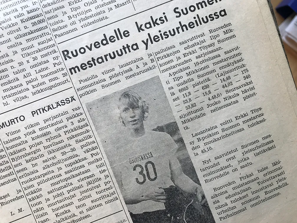 50 vuotta sitten: Ruovedelle kaksi Suomen mestaruutta yleisurheilussa ...