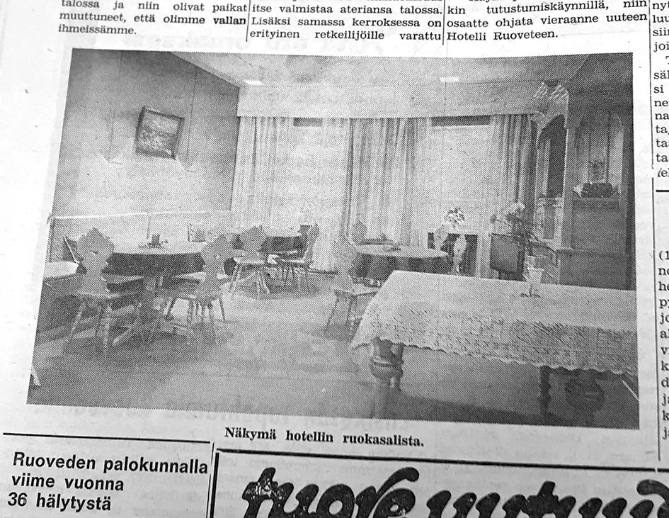 50 vuotta sitten: Hotelli Ruovesi avattu täysin uusittuna - Ruovesi