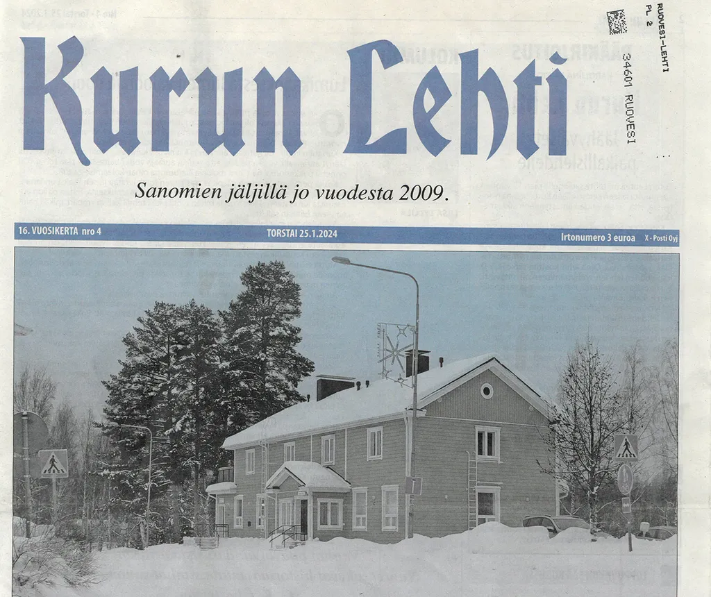 Kurun Lehti lopettaa – Viimeinen lehti ilmestyy helmikuun lopulla - Ruovesi