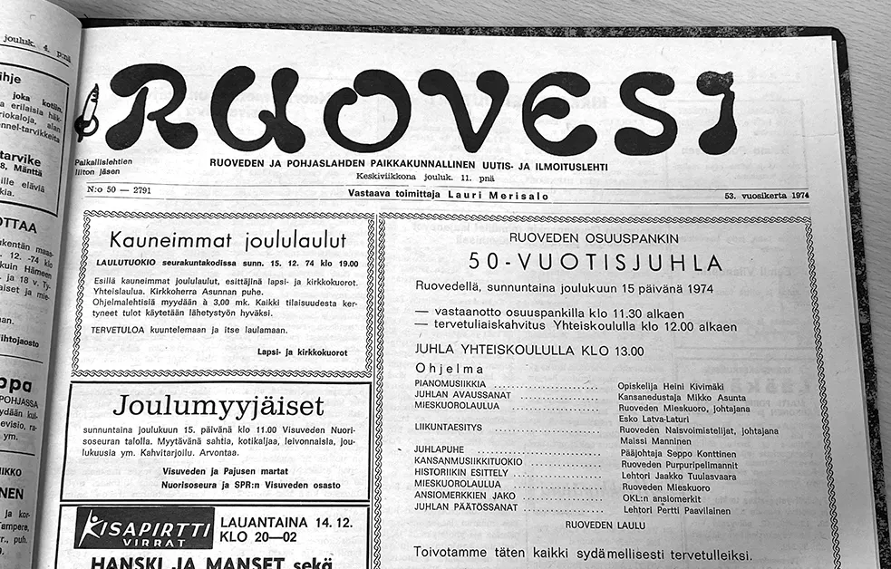 50 vuotta sitten: Joulun odotusta – lipeäkalan liotusta - Ruovesi