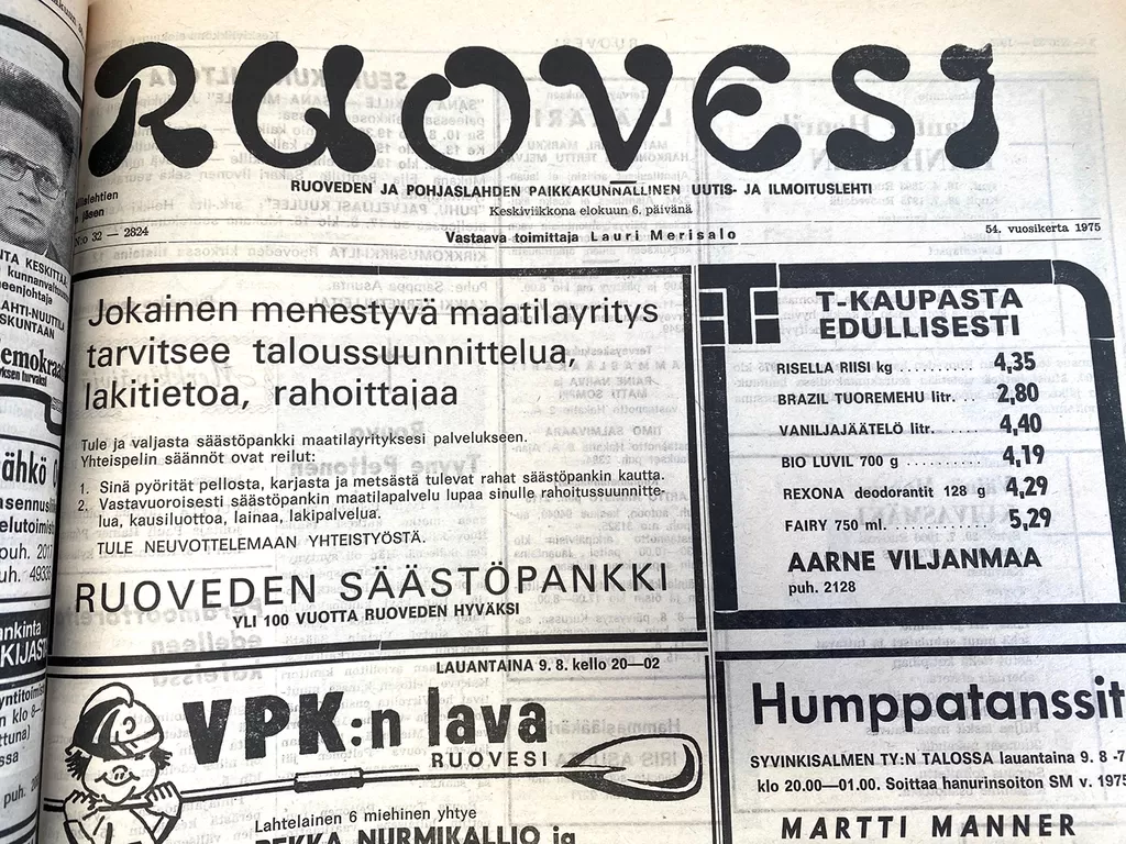 50 vuotta sitten: Ruoveden kunta pyrkimässä ATK-kirjanpitoon - Ruovesi